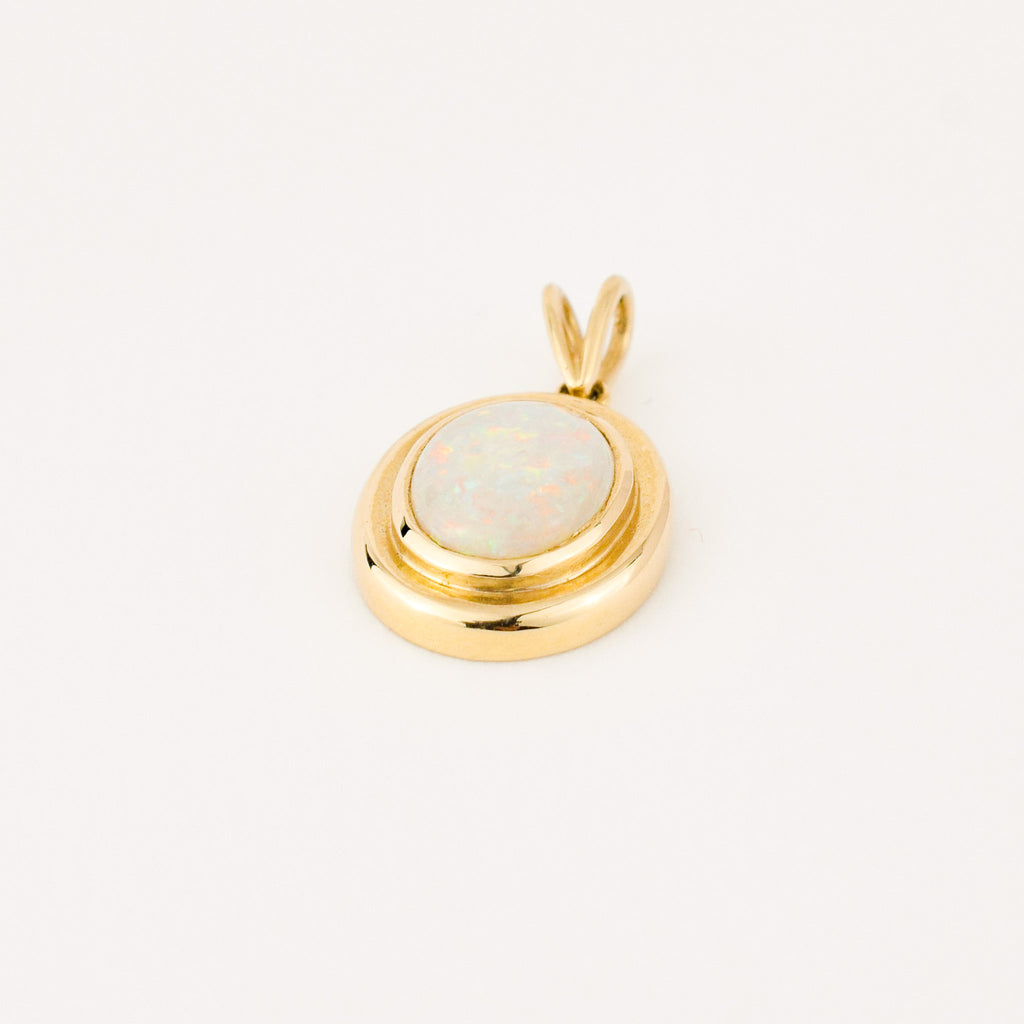 Bezel-Set Opal Pendant – Folklor