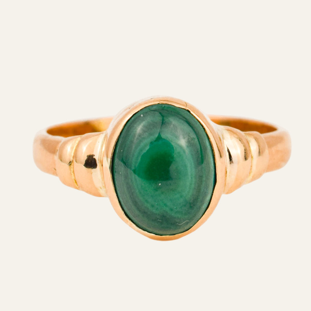 Bezel Set Malachite Ring – Folklor