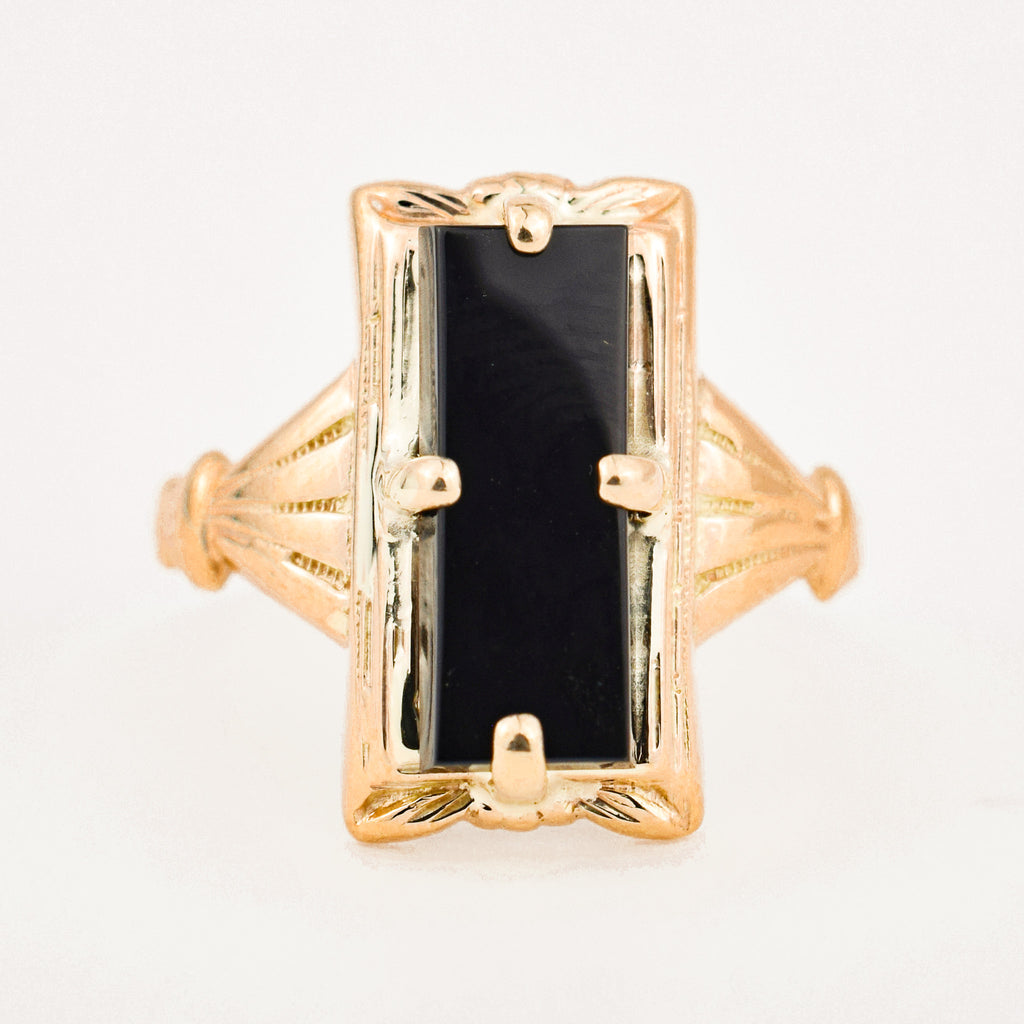 Black Onyx Romantic Ring – Folklor