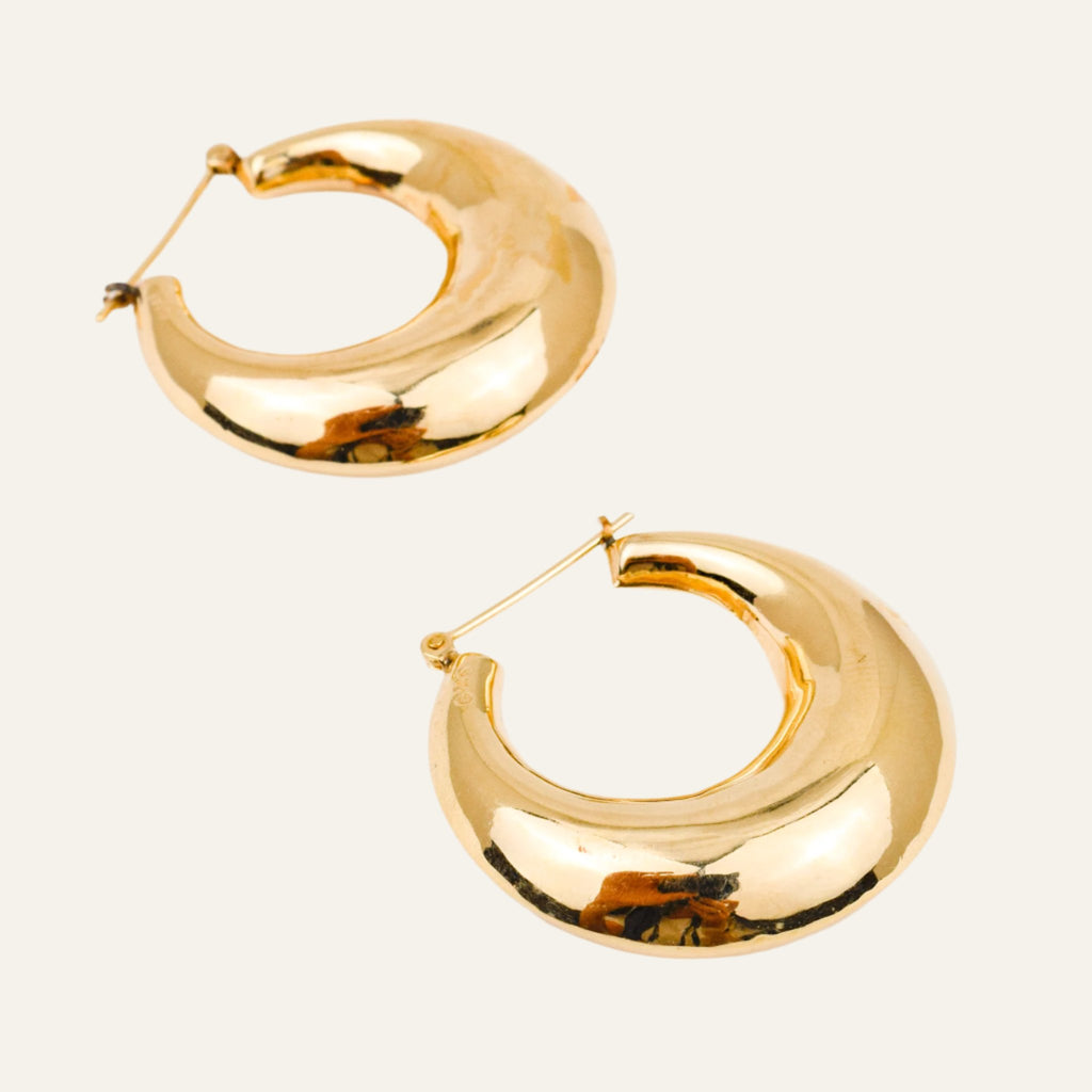 33.2 mm Puffy Large Gold Hoops – Folklor