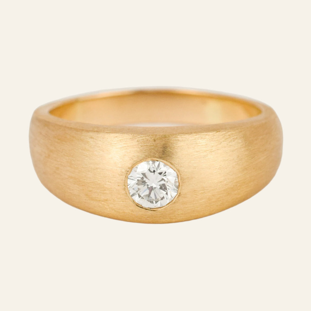 Flush set Solitaire Diamond Ring – Folklor