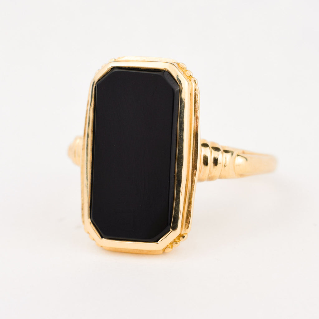 Antique Onyx Rectangular Ring – Folklor