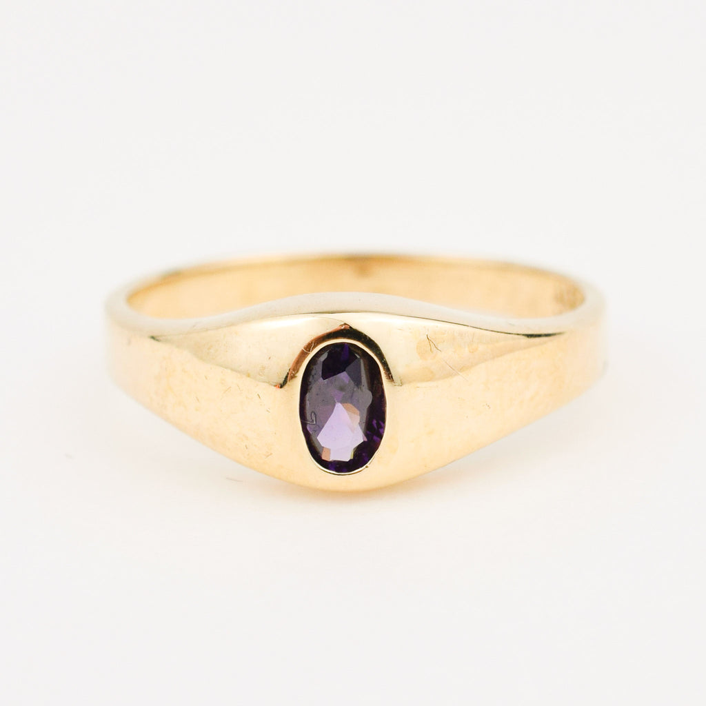 Bezel Set Amethyst Ring – Folklor