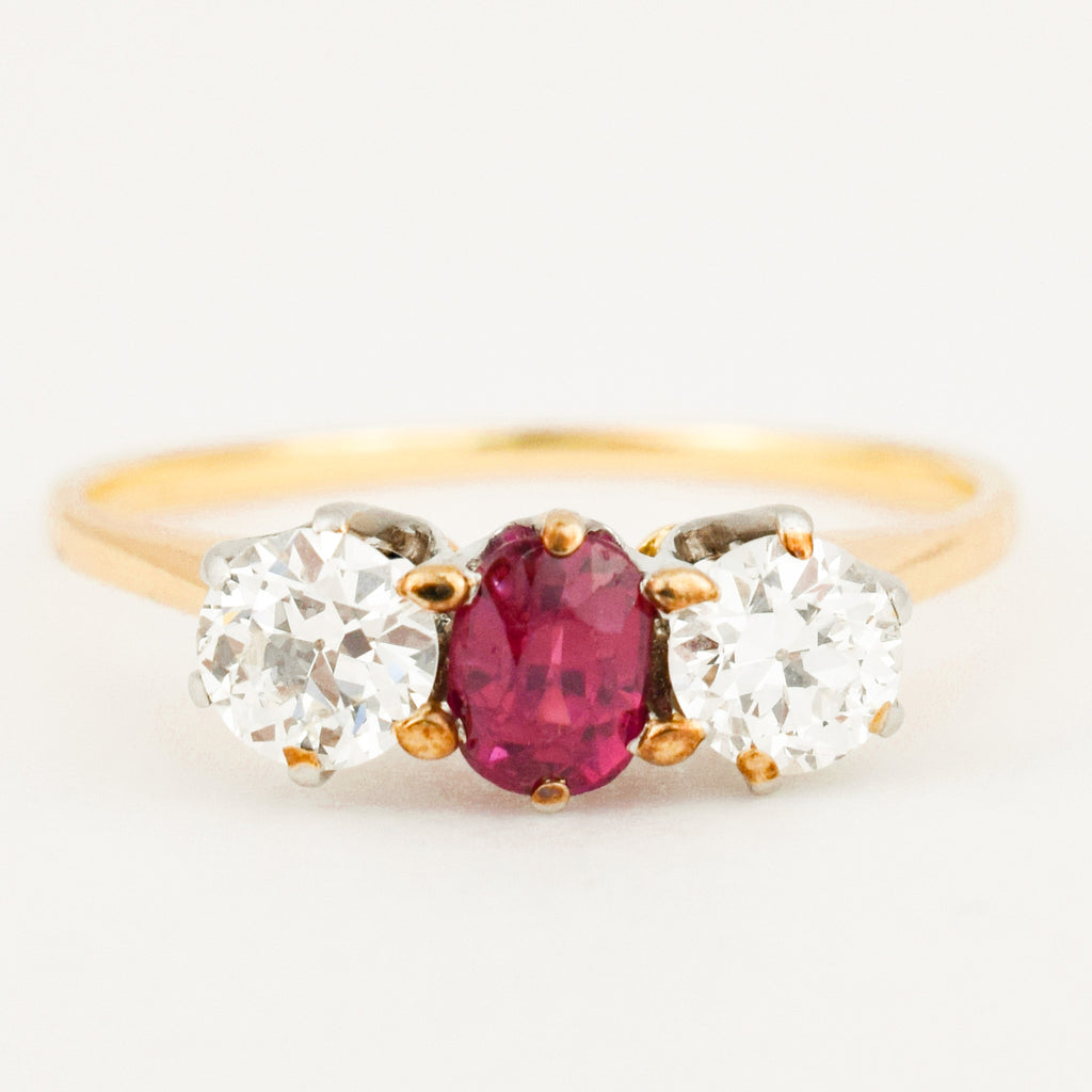 Ruby and Diamond Trilogy Ring – Folklor